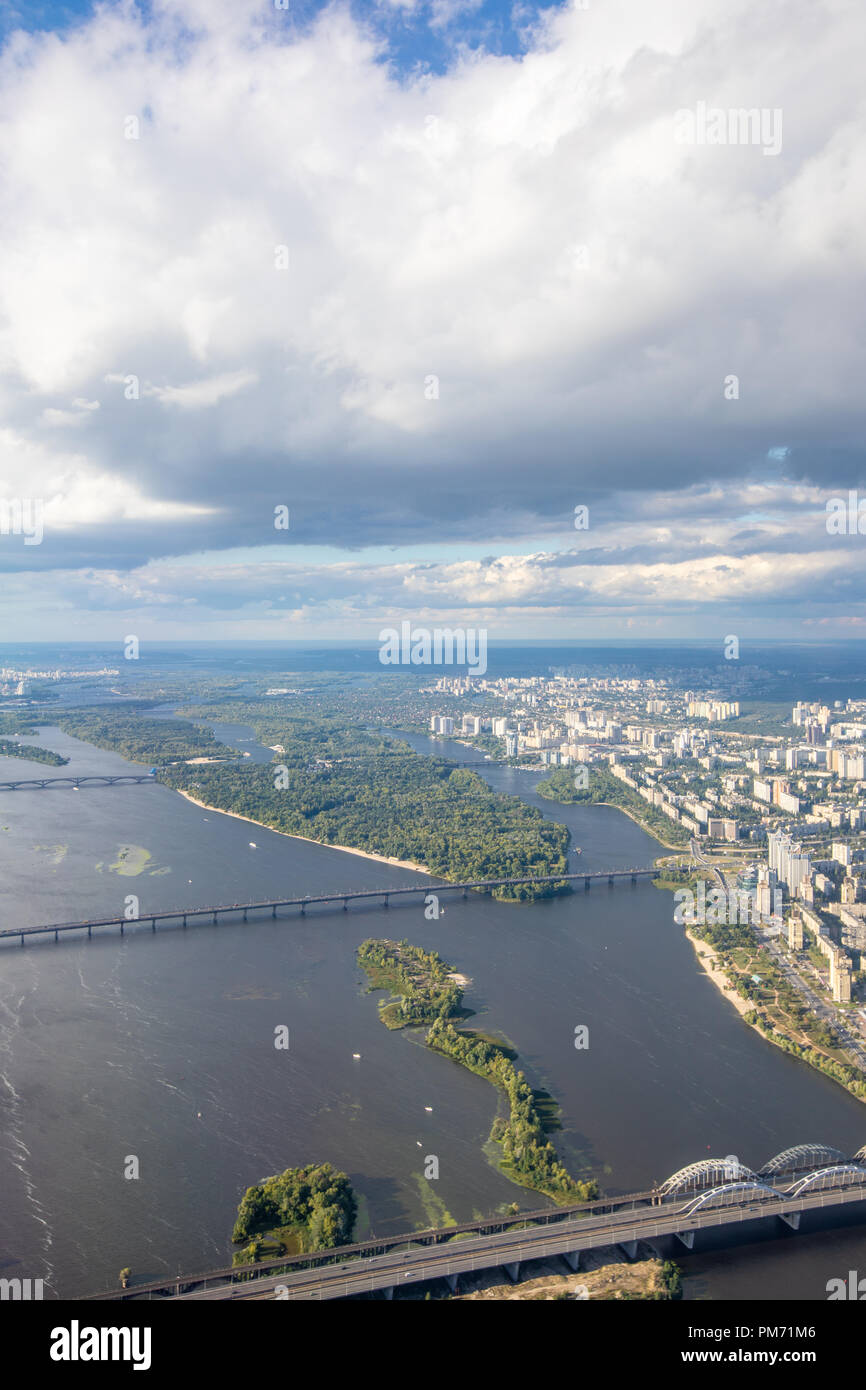 Beautiful view above the earth on landmark down Stock Photo - Alamy
