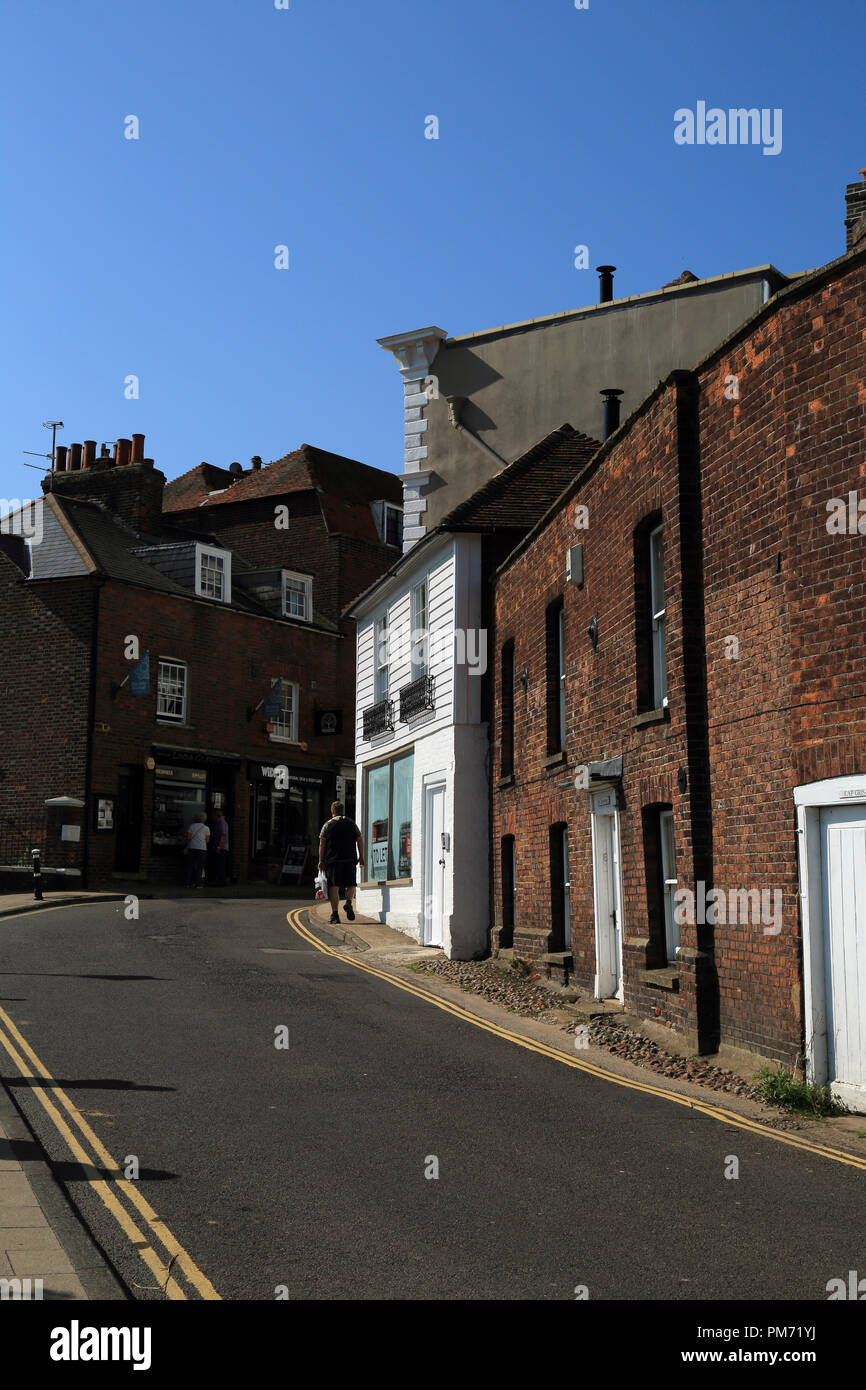Street scene, East Cliff, Rye, East Sussex, England, UK Stock Photo - Alamy