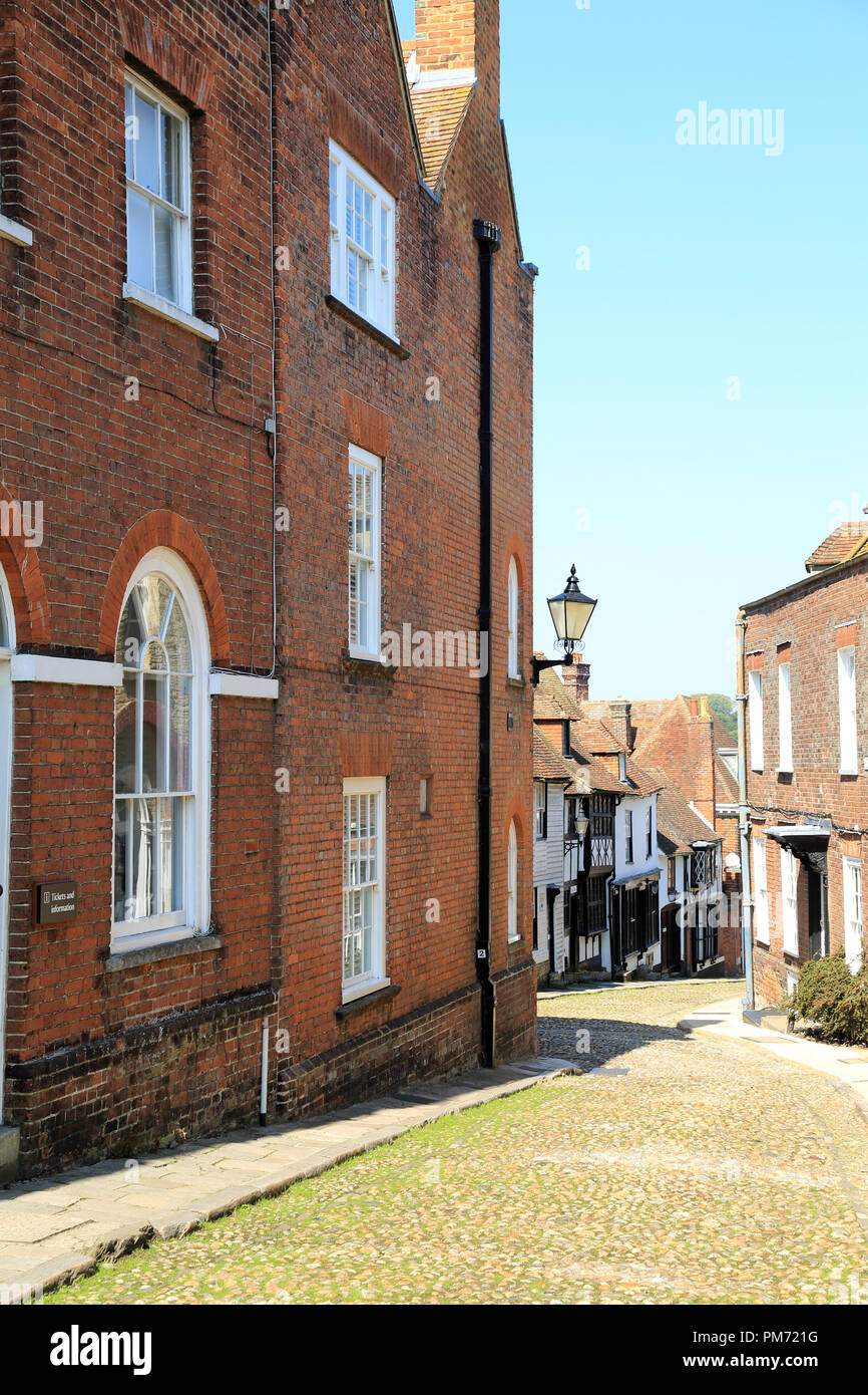 Cobbled street - West Street, Rye, East Sussex, England, United Kingdom ...