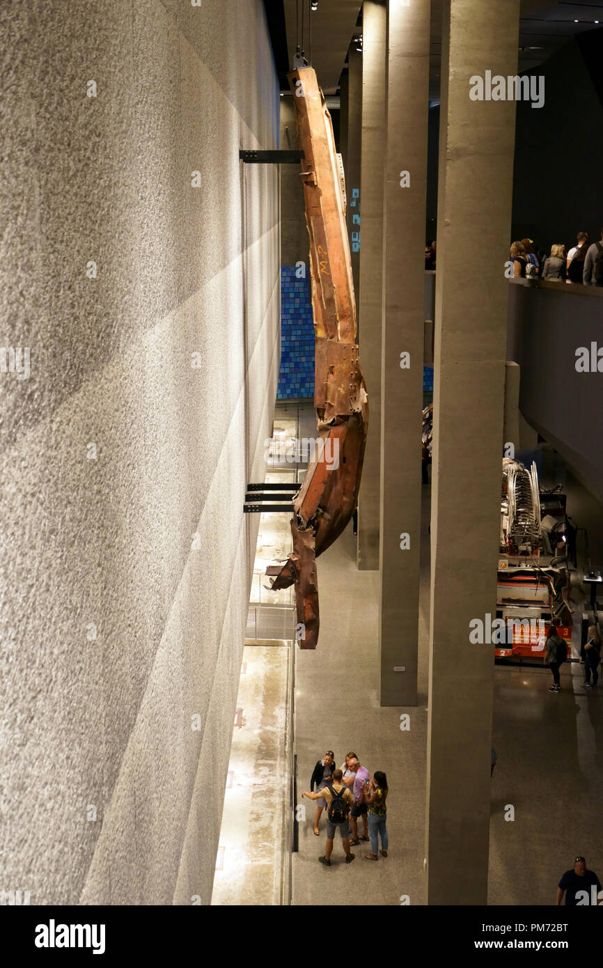 Destroyed steel columns from North Tower floors 96-99 of World Trade ...