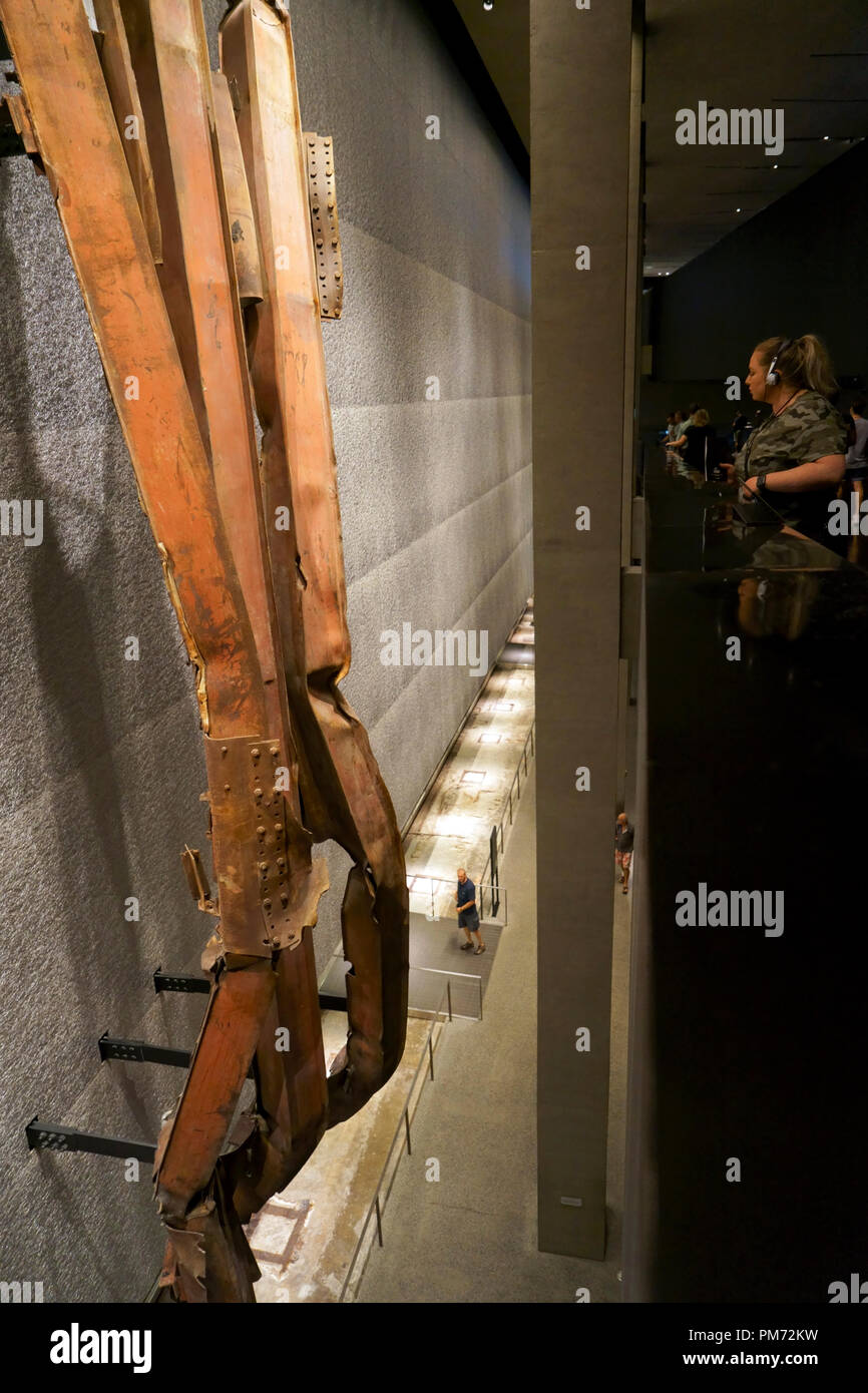 Destroyed steel columns from North Tower floors 96-99 of World Trade ...