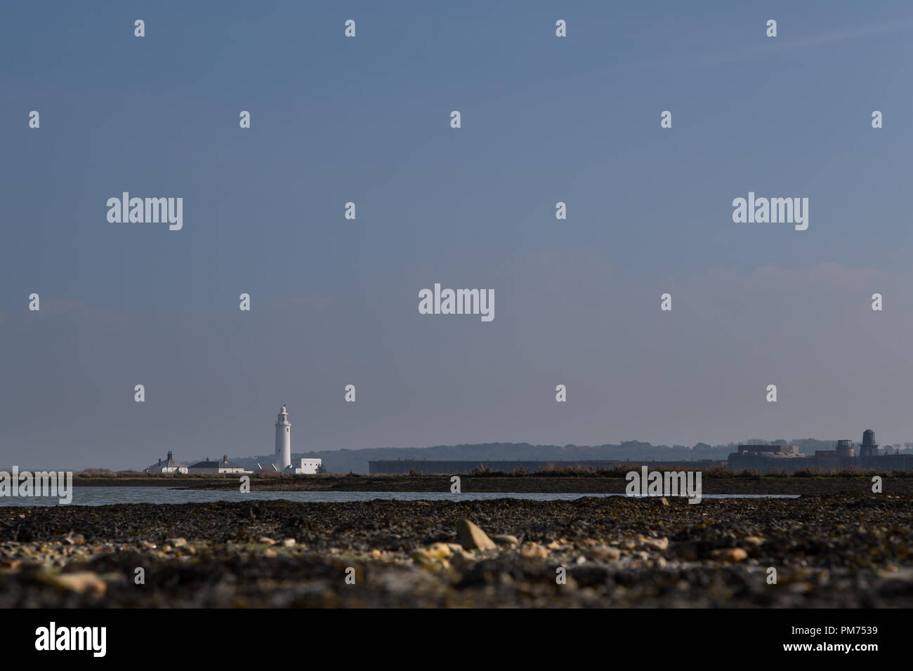 View of Hurst Point Lighthouse, Keyhaven Stock Photo - Alamy