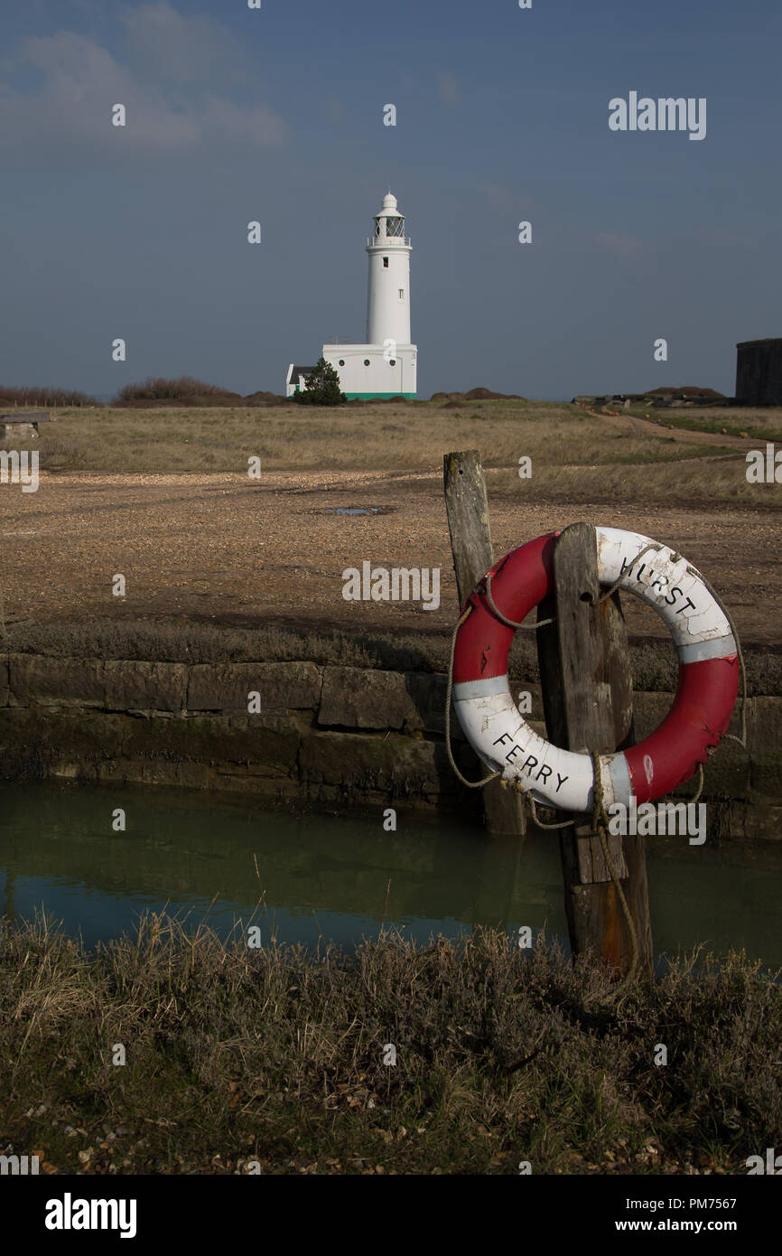 View of Hurst Point Lighthouse, Keyhaven Stock Photo - Alamy
