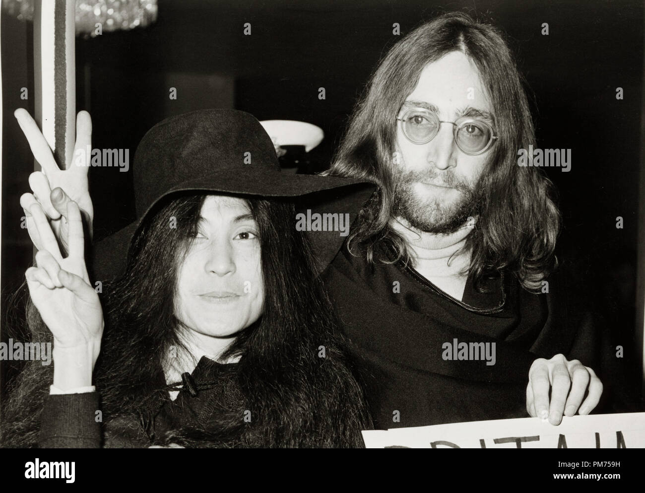 Beatle John Lennon and wife Yoko Ono, 1969. File Reference # 30928 435 Stock Photo - Alamy
