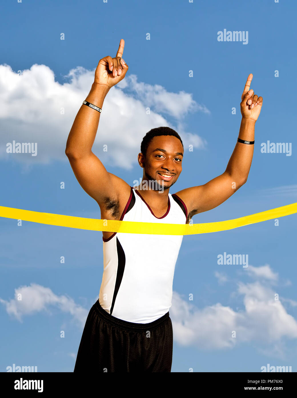 Strong High School Track Runner in different powerful poses Stock Photo ...