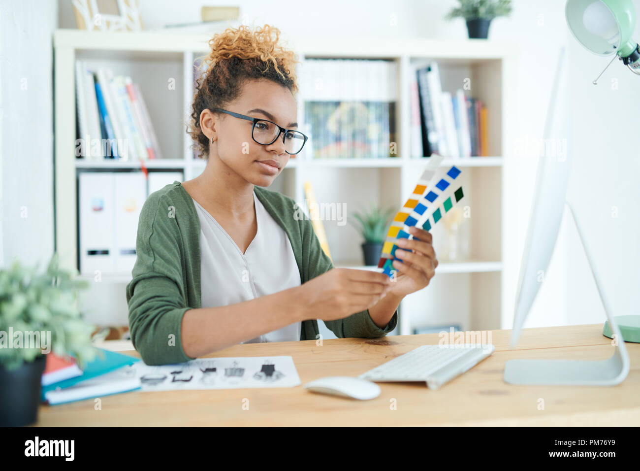 Female interior designer holding hi-res stock photography and images ...