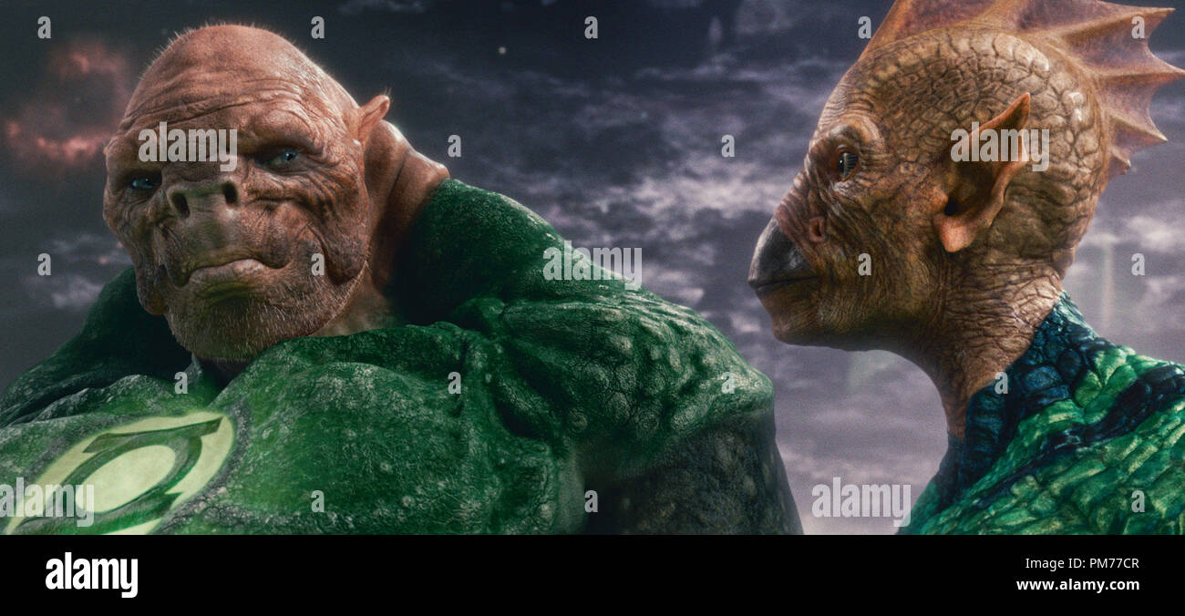 (L-r) Kilowog, voiced by MICHAEL CLARKE DUNCAN, and Tomar-Re, voiced by ...