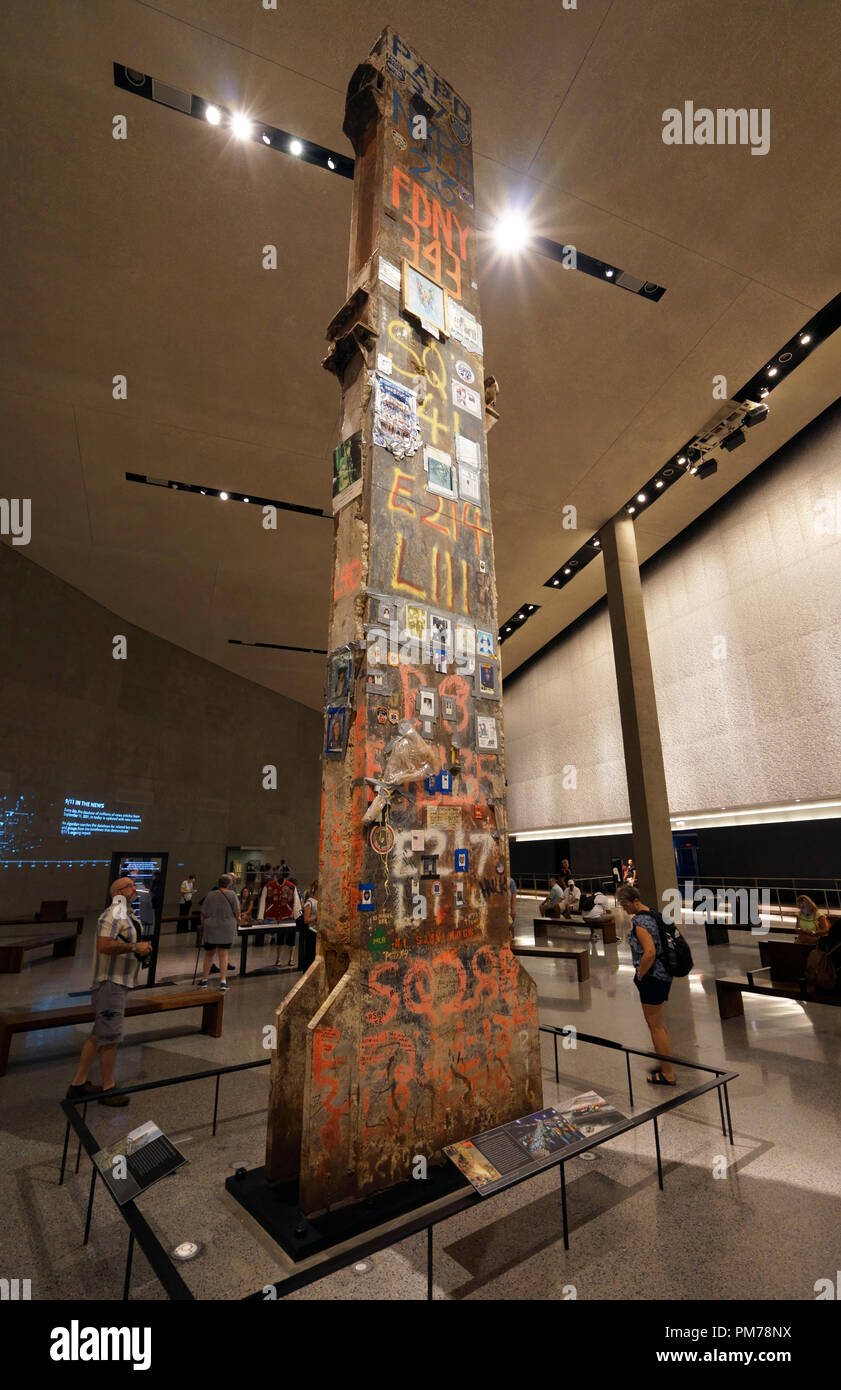 The Last Column, a 58-ton, 36-foot-tall steel column removed from ...