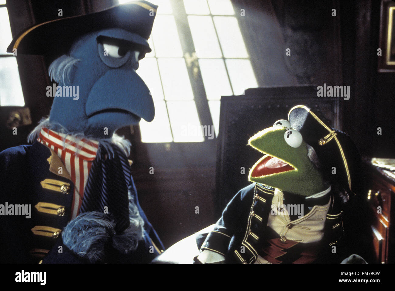 Film Still from "Muppet Treasure Island" Sam the Eagle, Kermit the Frog ...
