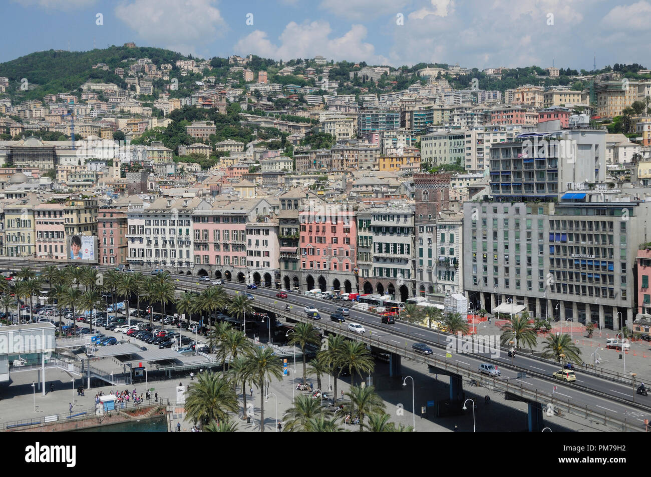 Italy, Liguria, Genoa, city views from Bigo lift Stock Photo - Alamy