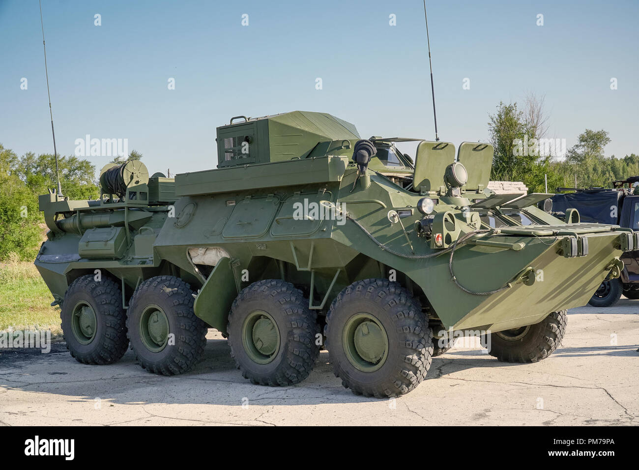 Soviet armored personnel carrier service Stock Photo - Alamy