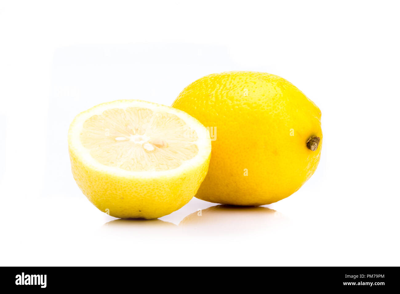 Front view of yellow lime isolated on a white background Stock Photo ...