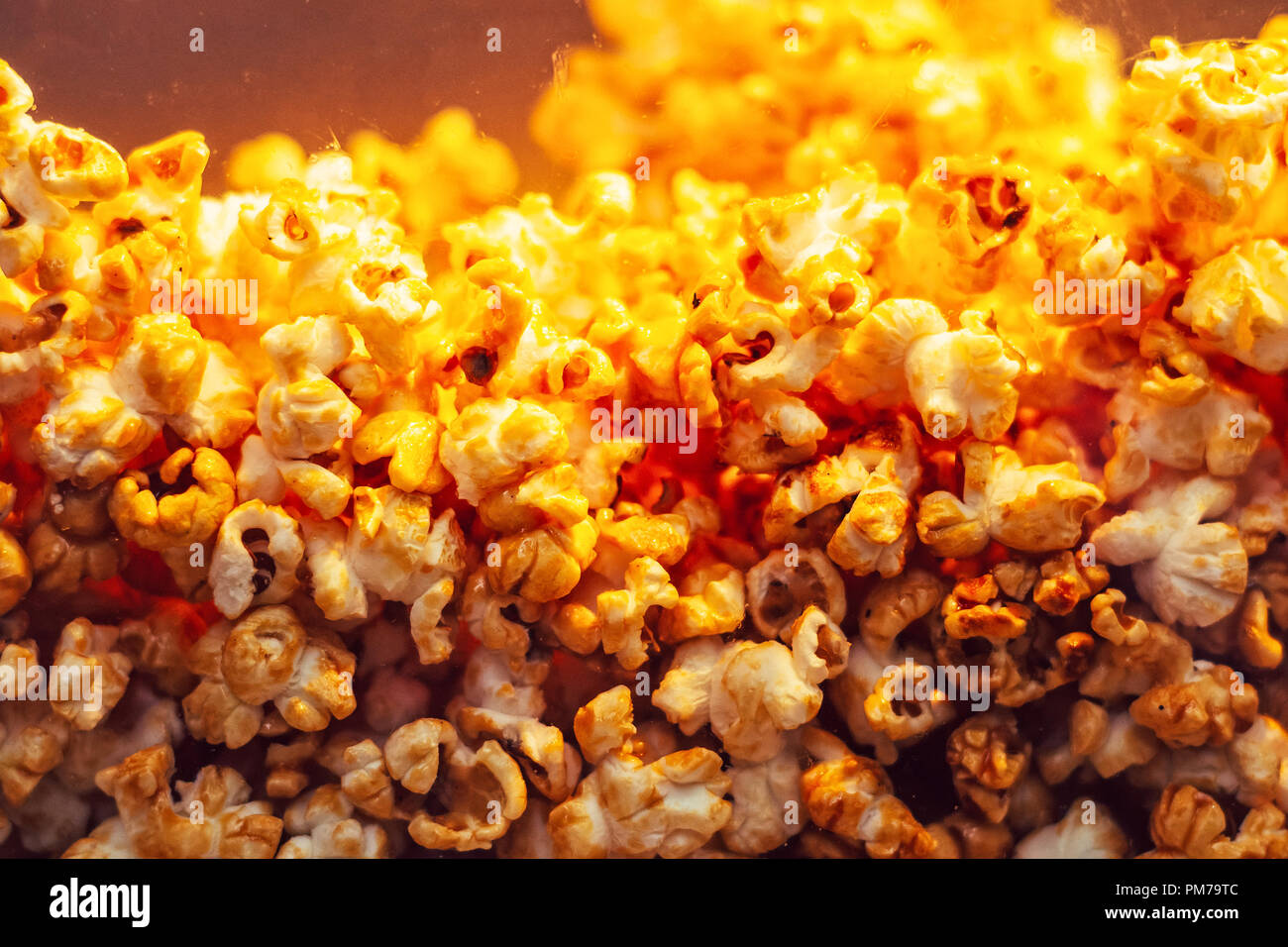 Yellow sweet popcorn texture background close up Stock Photo - Alamy