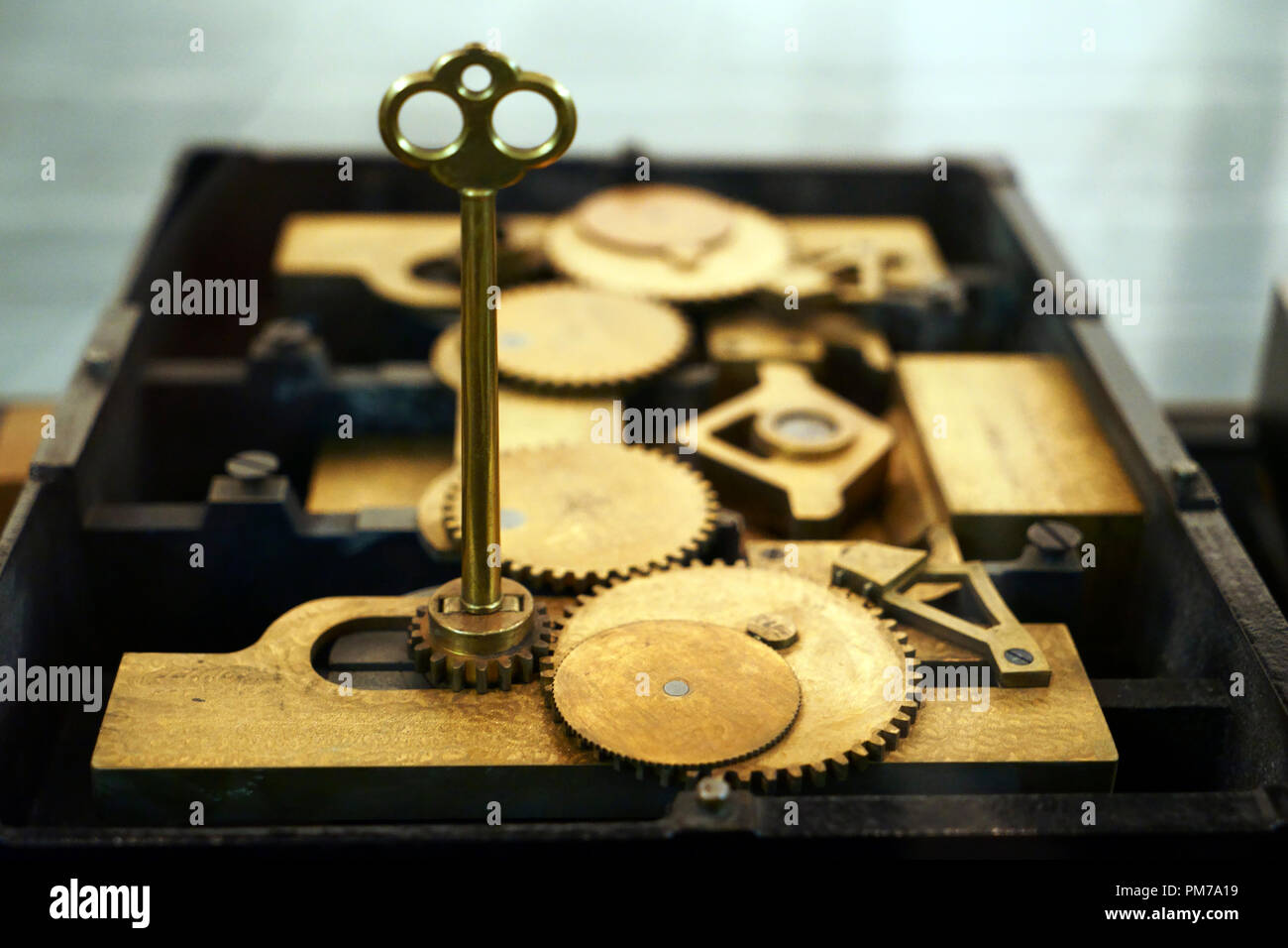 Vintage lock with key.John M.Mossman Lock Collection.The General ...