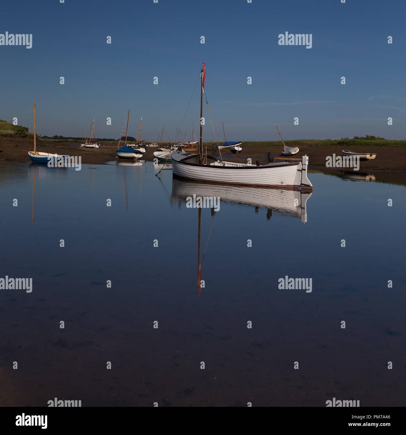 Burnham Overy Staithe harbour Stock Photo - Alamy