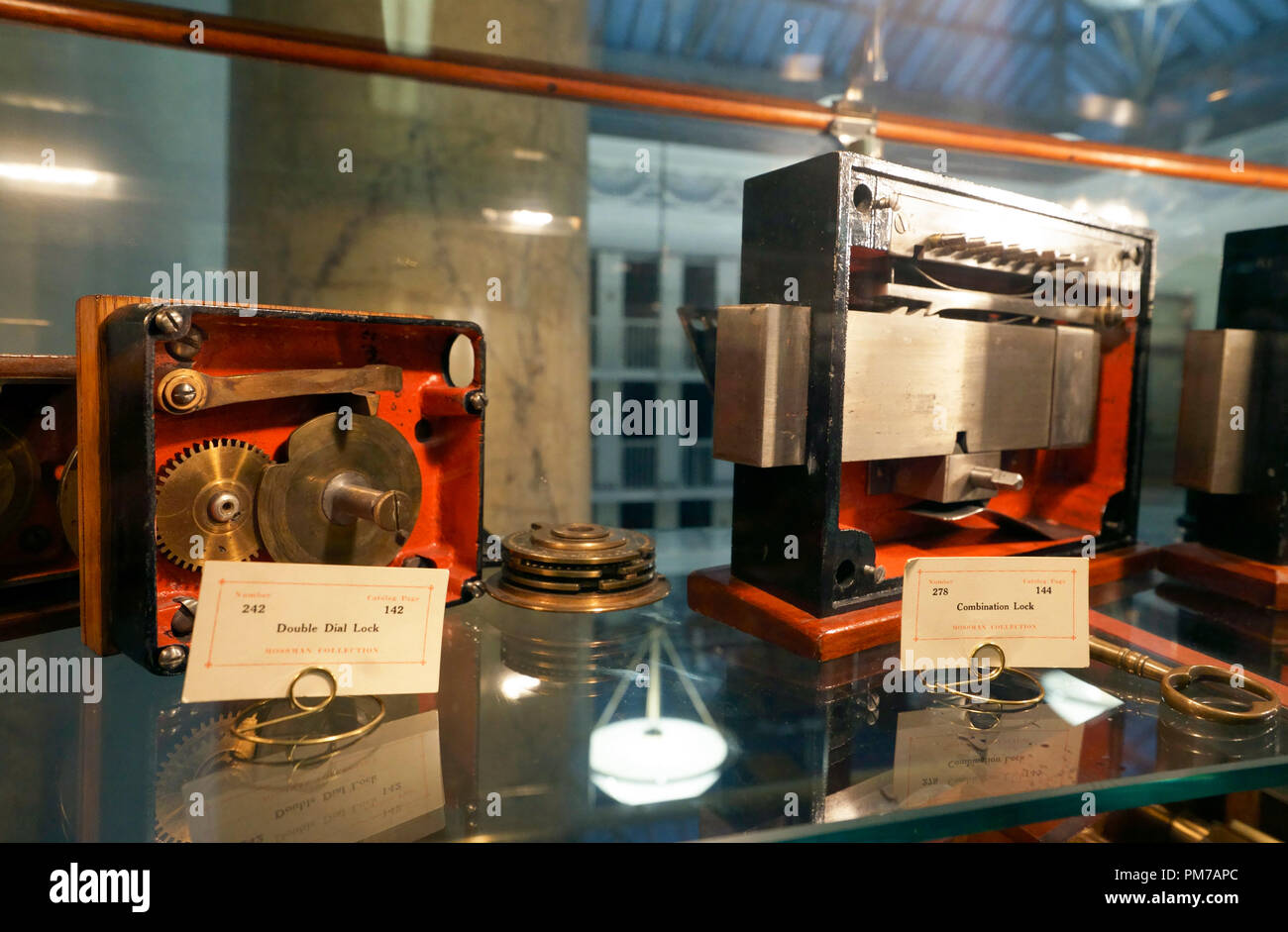 Vintage locks display in John M.Mossman Lock Collection at the General ...