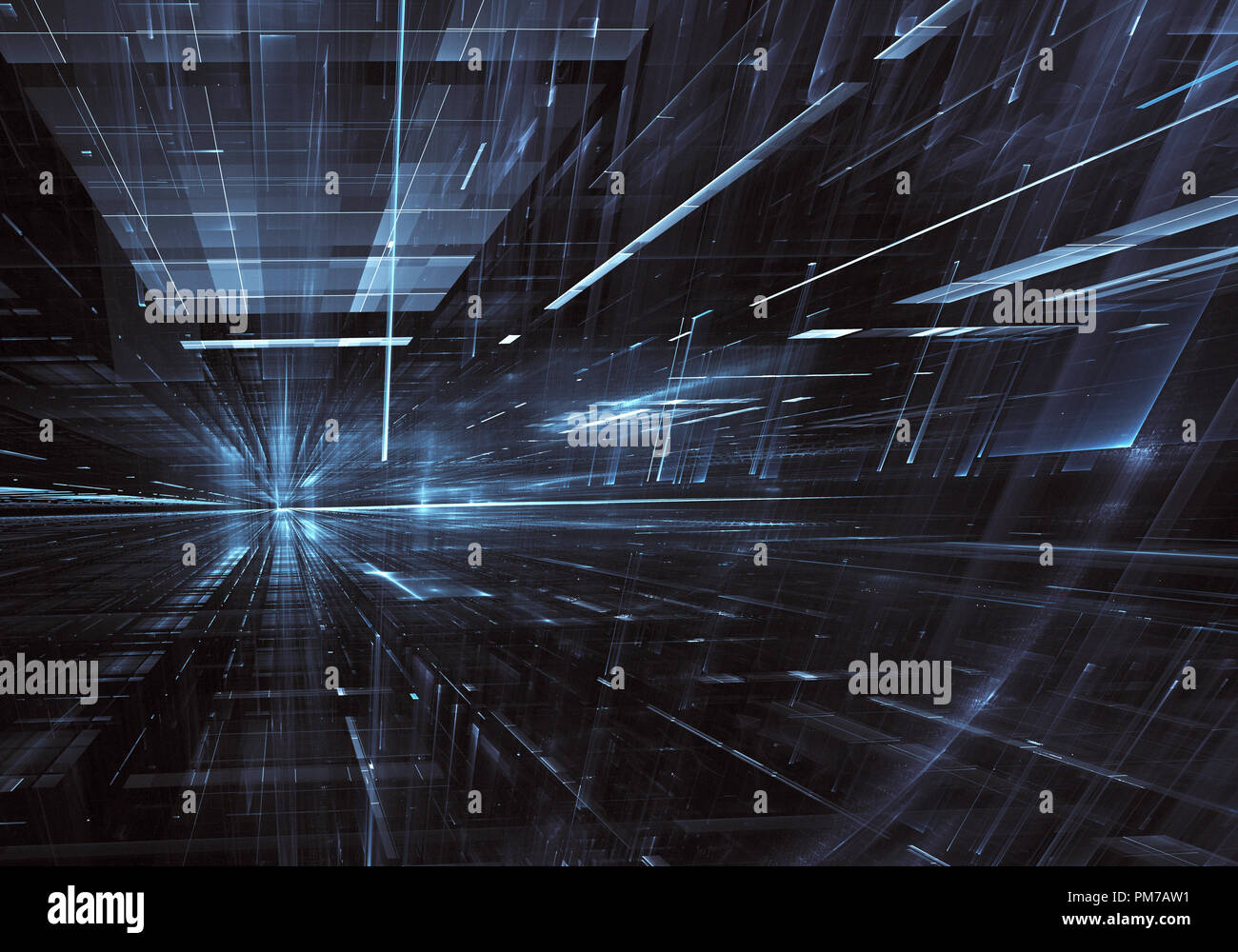 Computer generated abstract tehnology image. Three-dimensional 3D ...