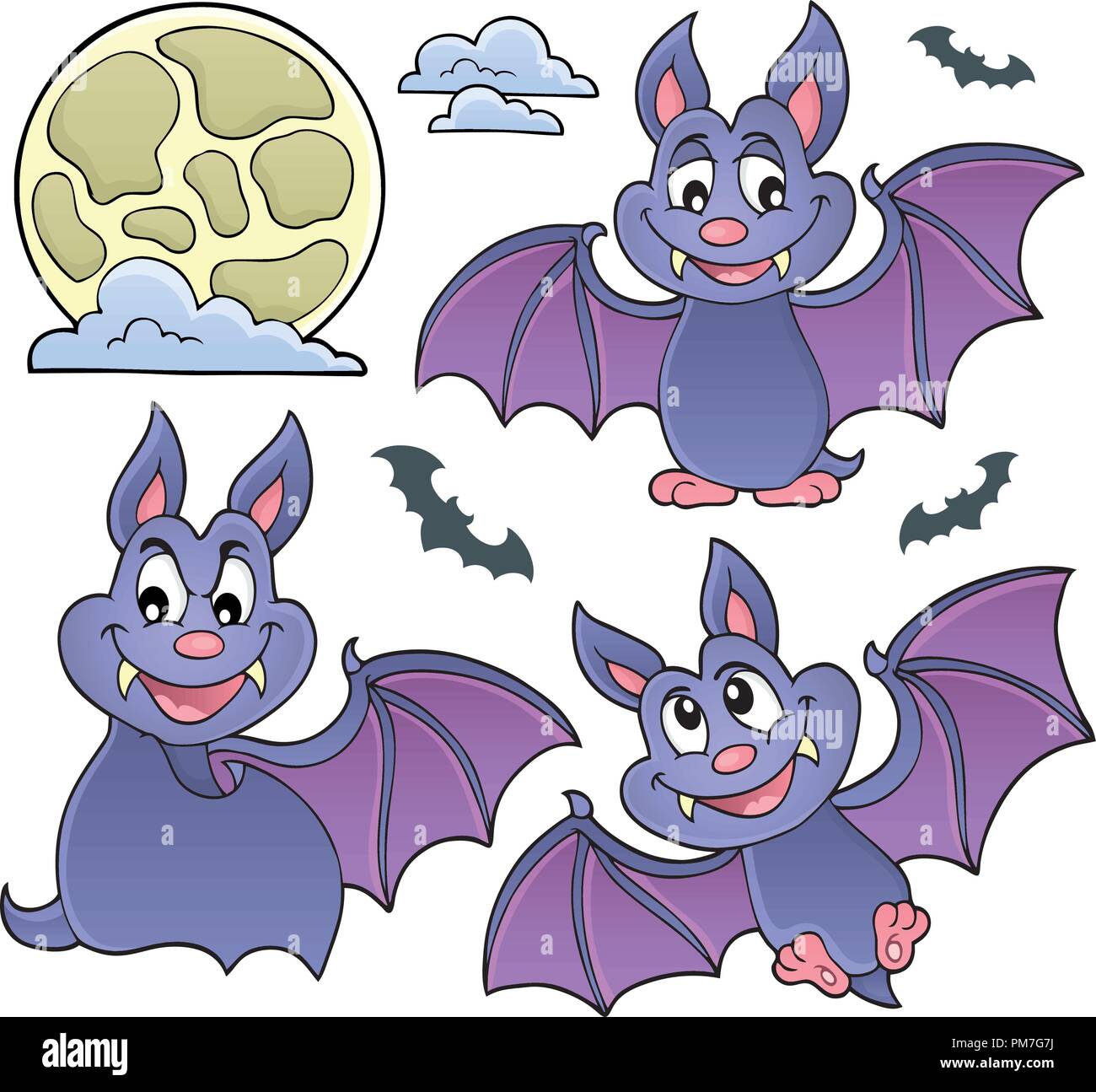 Bats theme collection 1 - eps10 vector illustration Stock Vector Image ...