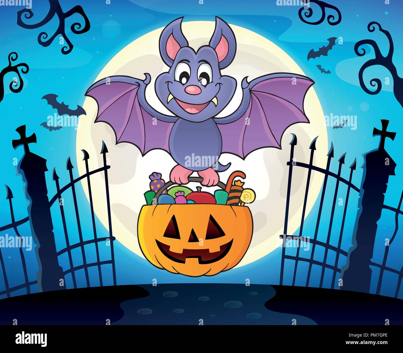 Halloween bat theme image 3 - eps10 vector illustration Stock Vector ...