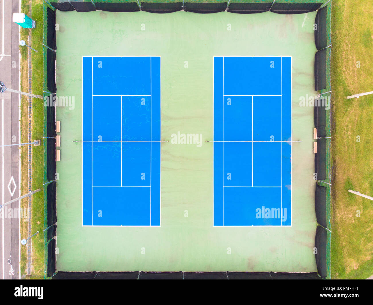 Aerial view of tennis courts hi-res stock photography and images - Alamy