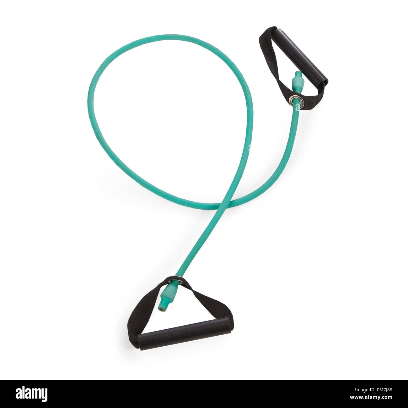 Green fitness expander equipment over white Stock Photo - Alamy