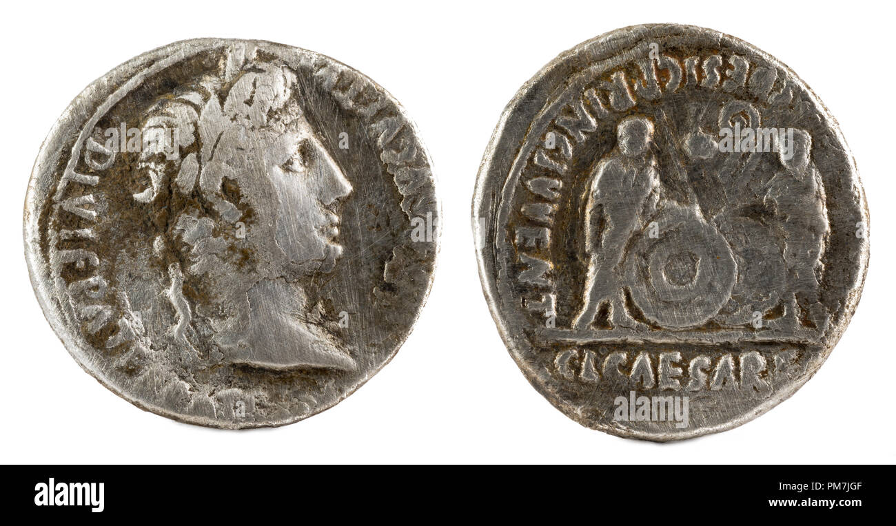 Roman silver denarius Cut Out Stock Images & Pictures - Alamy