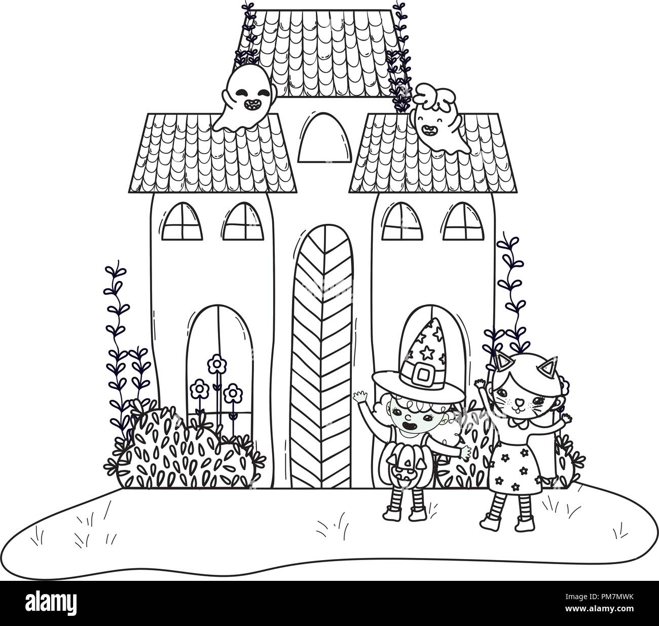 Ghosts castle Stock Vector Images - Alamy