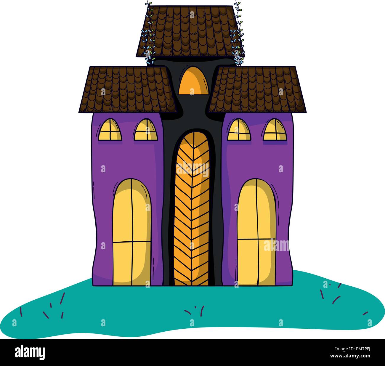 horror castle building architecture style Stock Vector Image & Art - Alamy