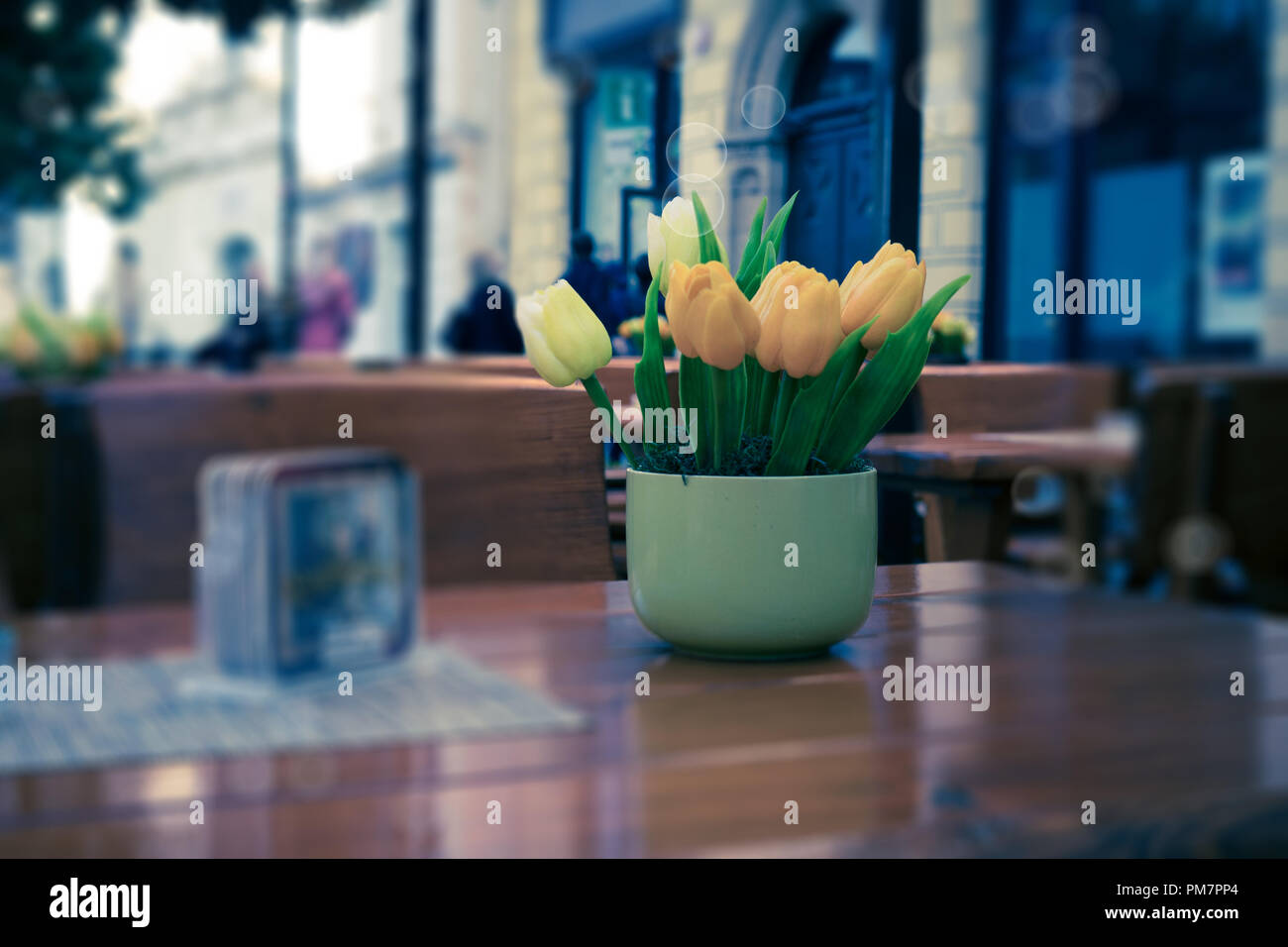 Morning street cafe in Berlin. Germany Stock Photo - Alamy