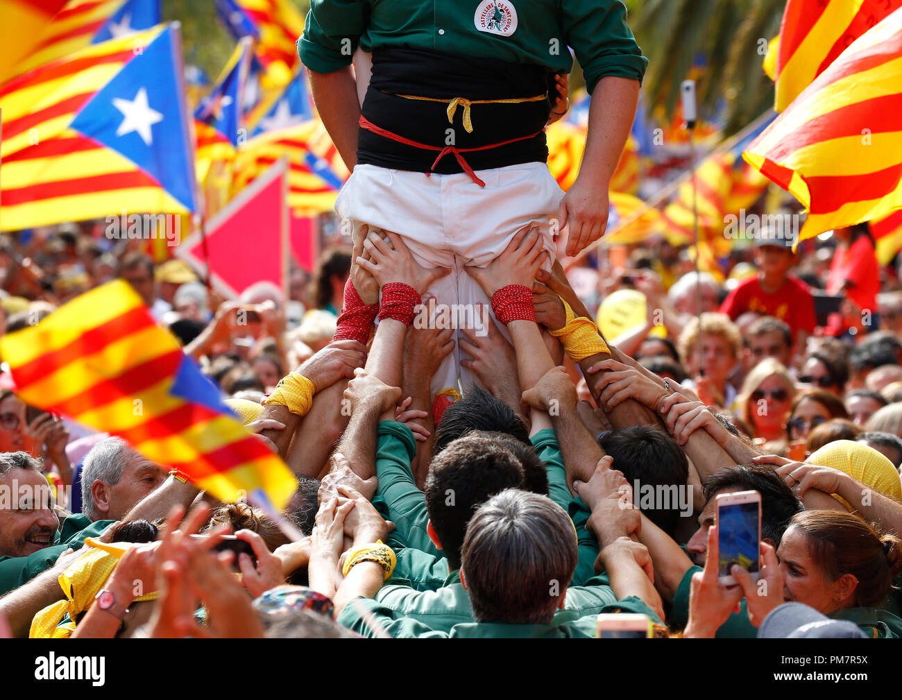 Catalan human towers hi-res stock photography and images - Alamy