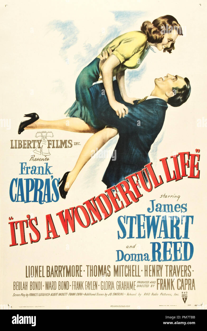 Donna Reed and James Stewart, "It's a Wonderful Life" 1946 RKO Poster ...