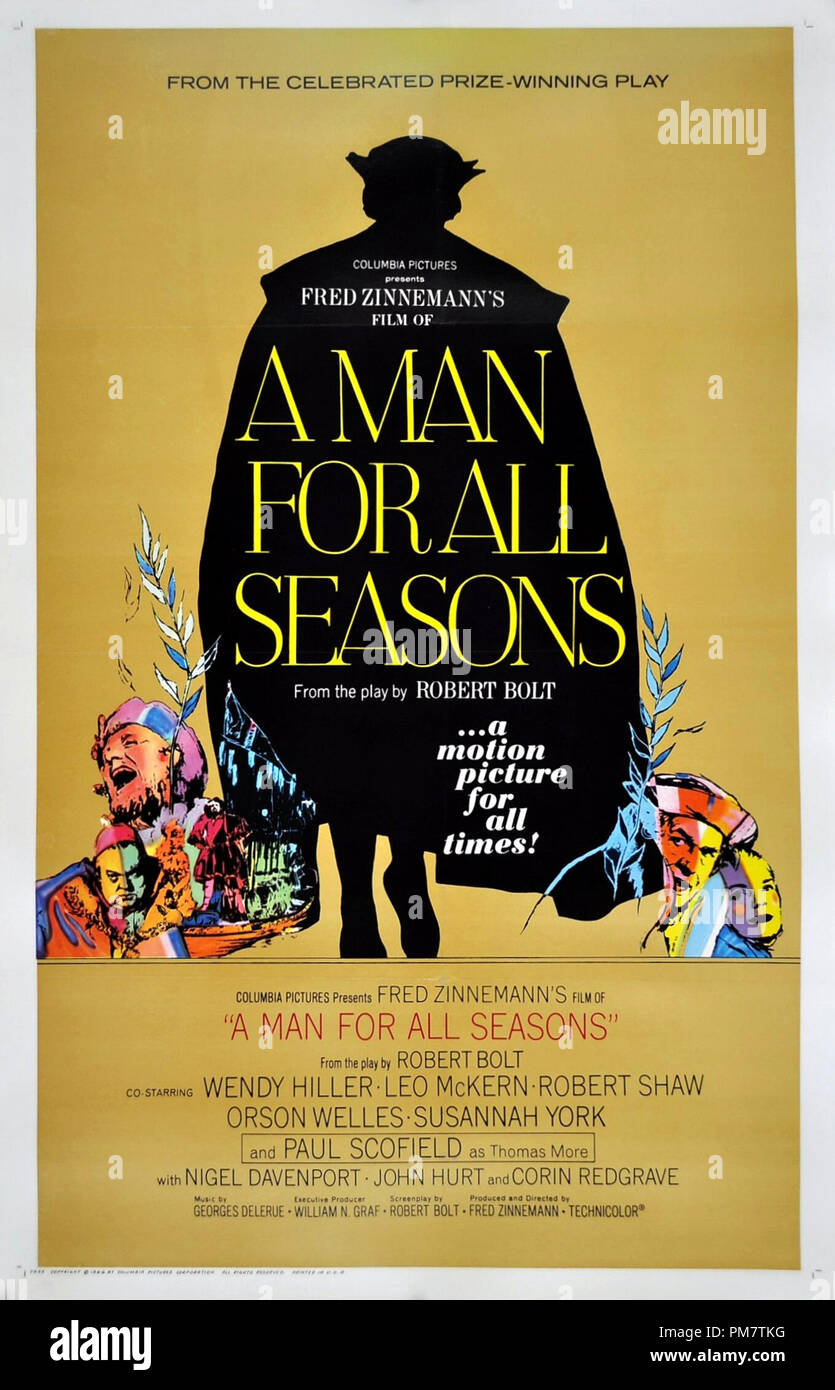 "A Man for All Seasons" 1966 Poster File Reference # 31386 727THA Stock ...
