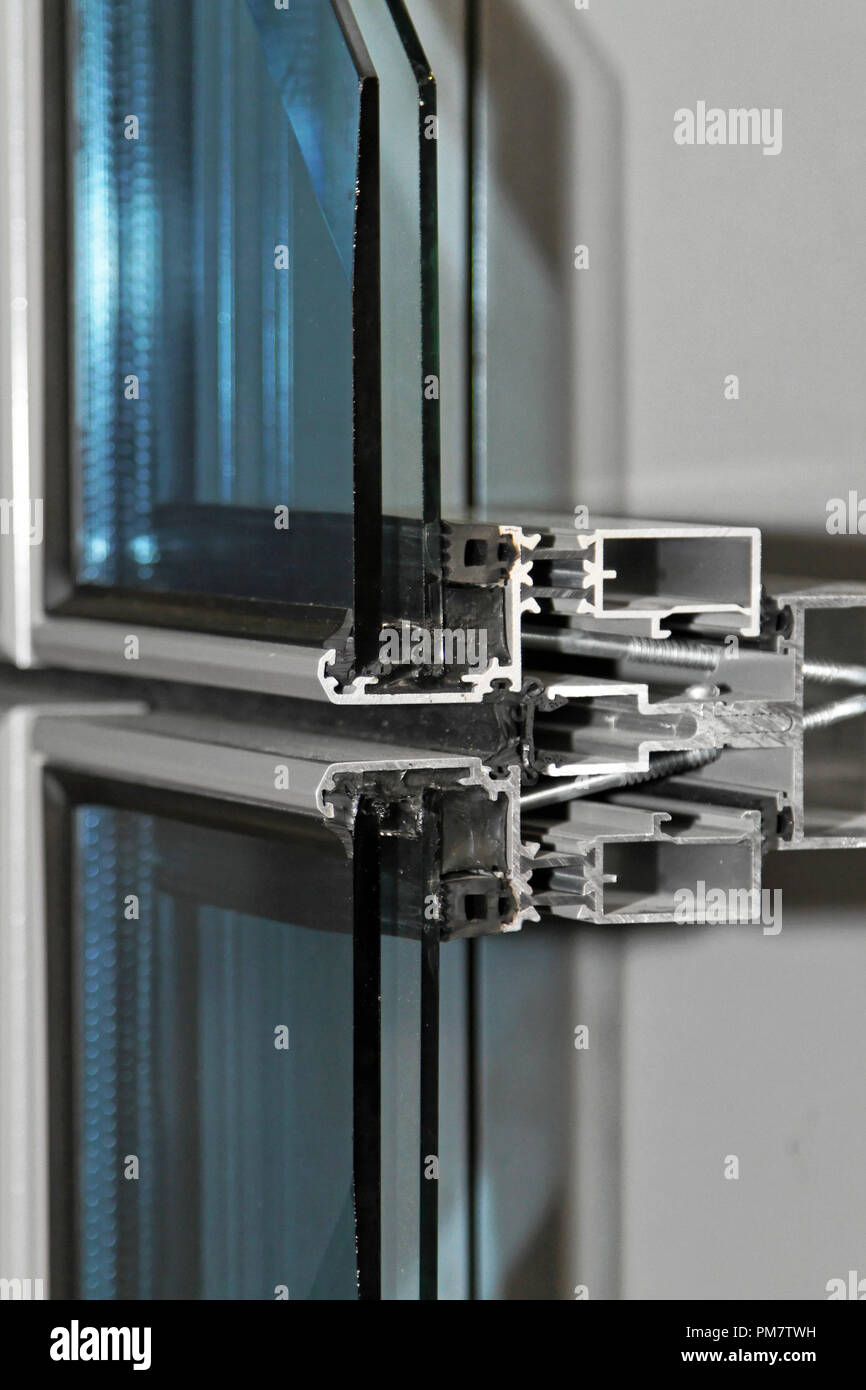 New Aluminium Metal Window Cross Section Sample Stock Photo - Alamy