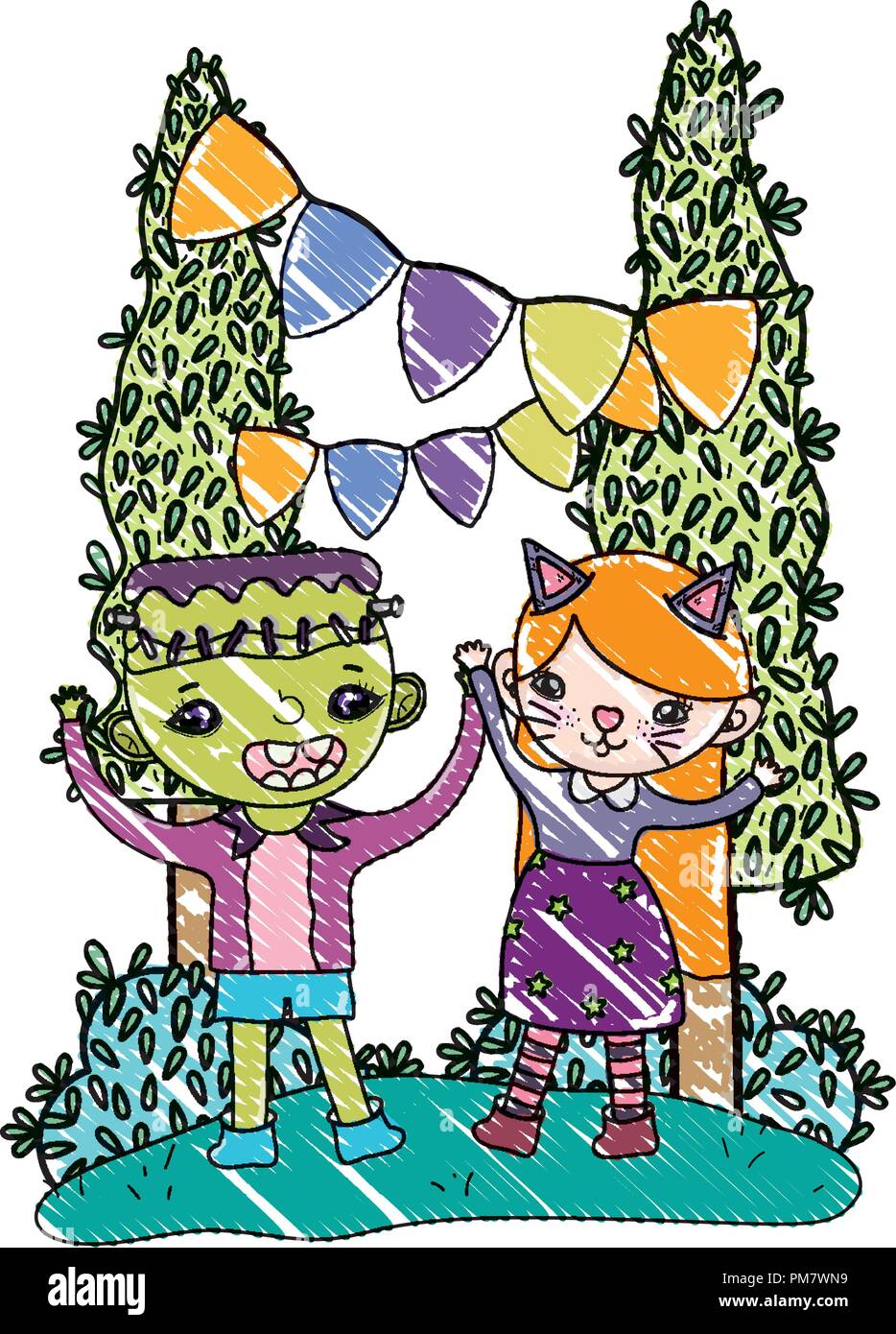 Girl frankenstein Stock Vector Images - Alamy