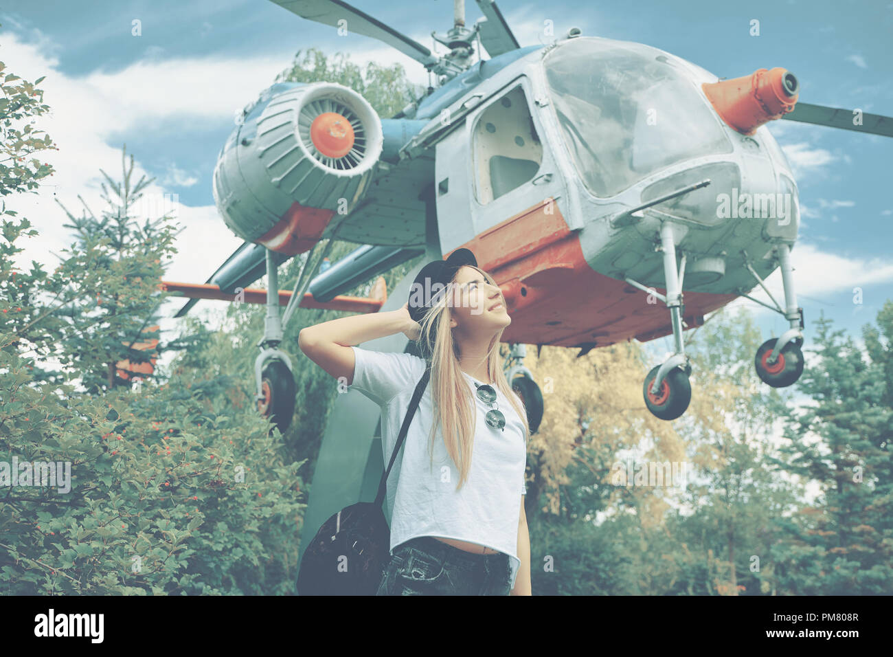 Girl helicopter hi-res stock photography and images - Alamy