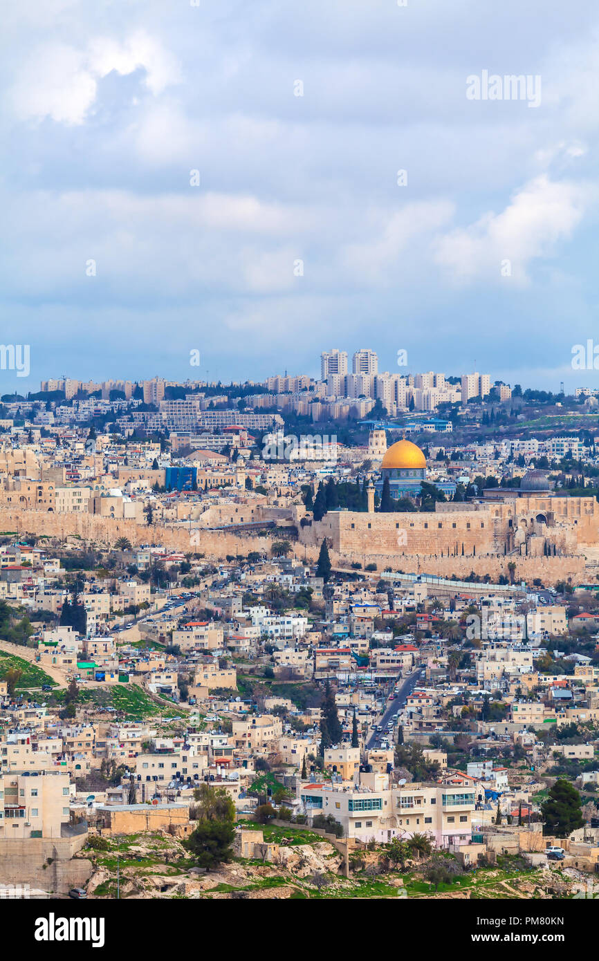 Jerusalem Old City and Temple Mount, Israel Stock Photo - Alamy