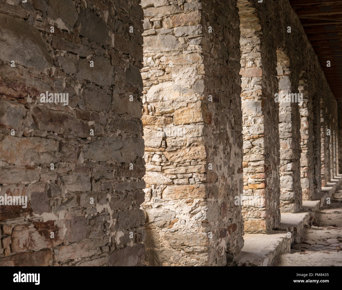 august 2018, ujazd village, poland: ruins of old polish castle called ...