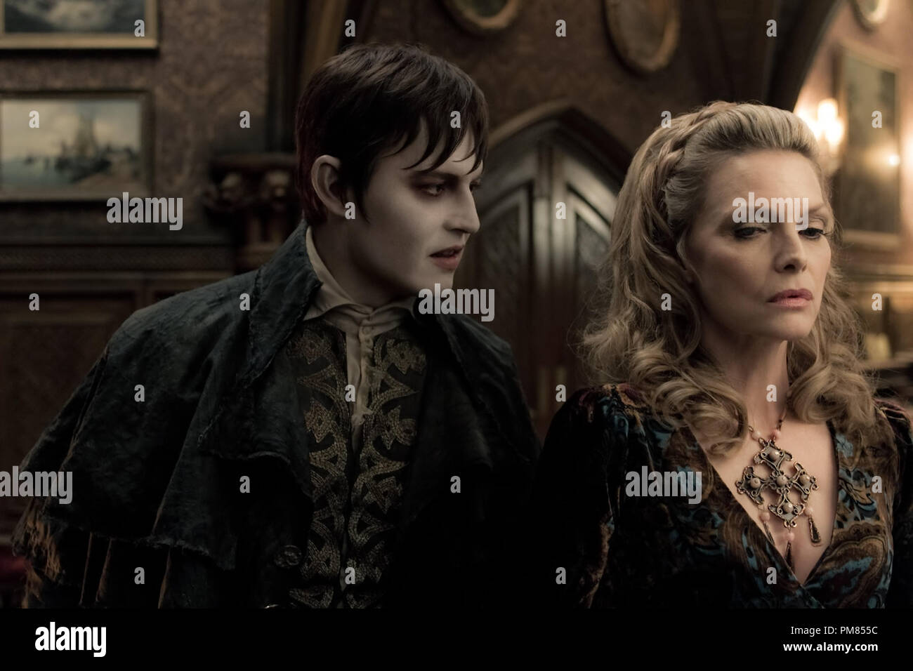 Johnny Depp as Barnabas Collins and Michelle Pfeiffer as Elizabeth ...