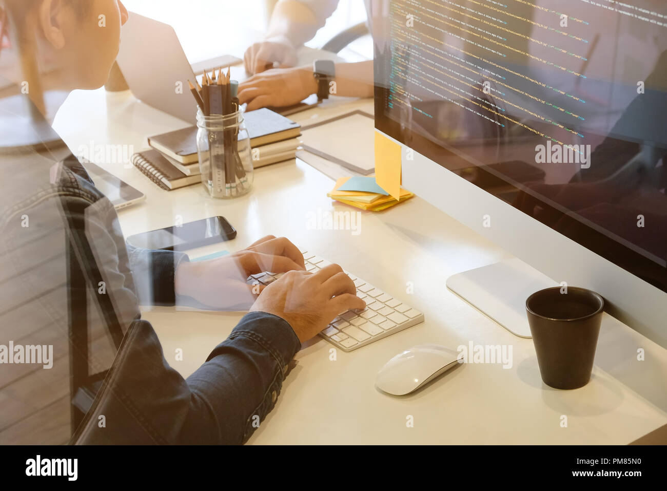 Coder Typing Programming Language High Resolution Stock Photography and ...