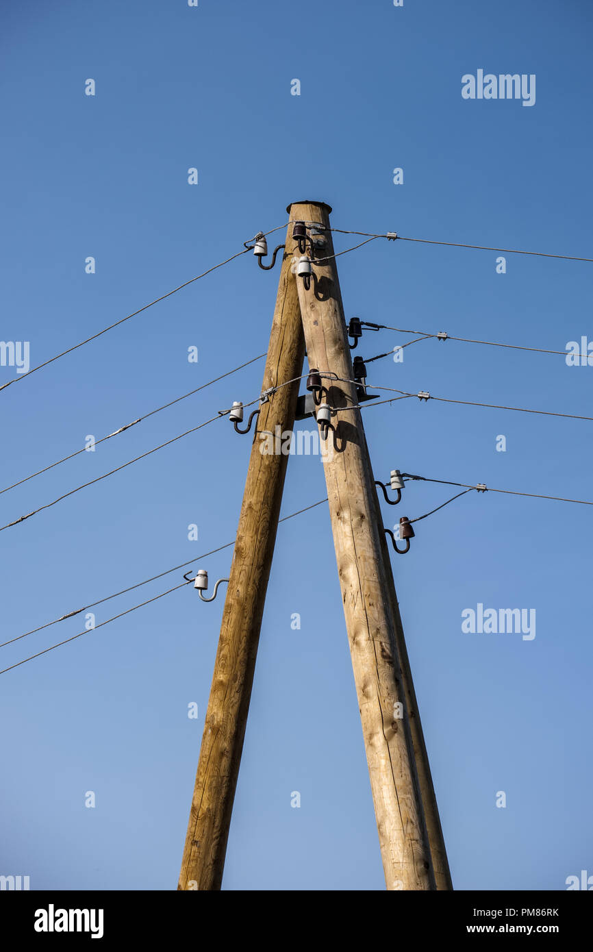 Electricity Wires On Poles Stock Photos & Electricity Wires On Poles ...
