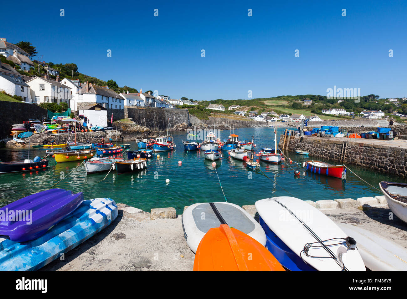 COVERACK CORNWALL UK - August 5th 2018: The popular tourist destination ...