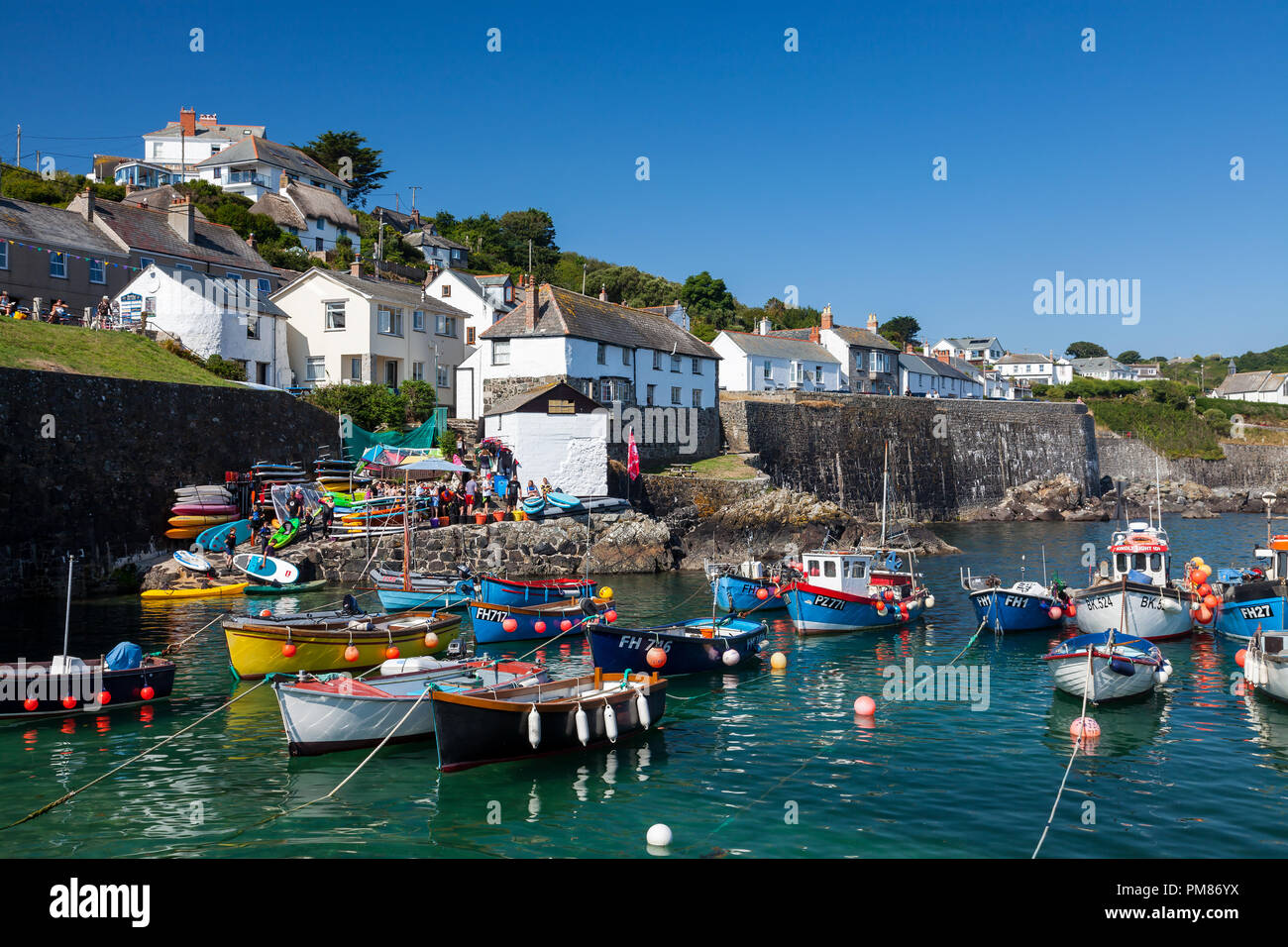 COVERACK CORNWALL UK - August 5th 2018: The popular tourist destination ...