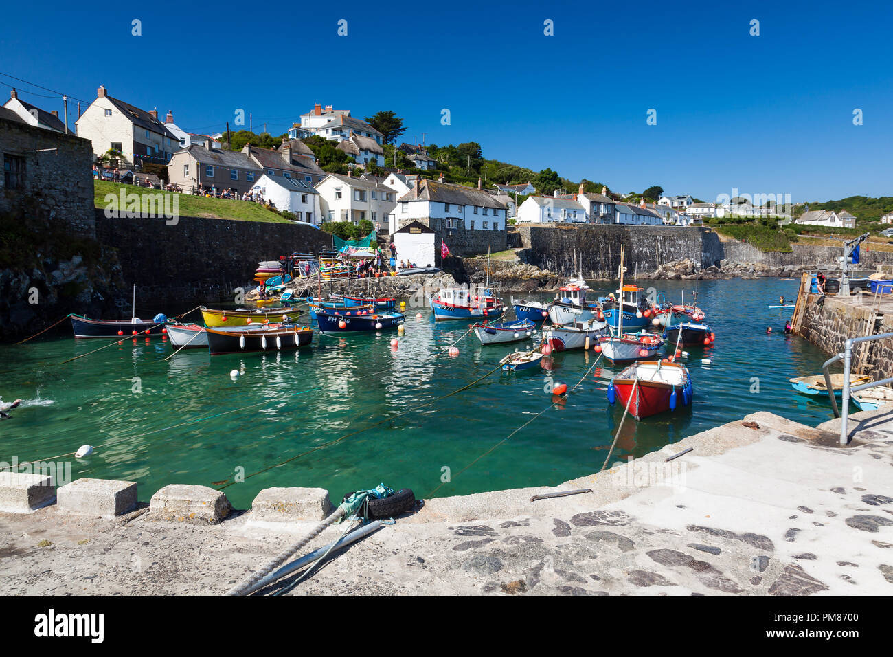 COVERACK CORNWALL UK - August 5th 2018: The popular tourist destination ...