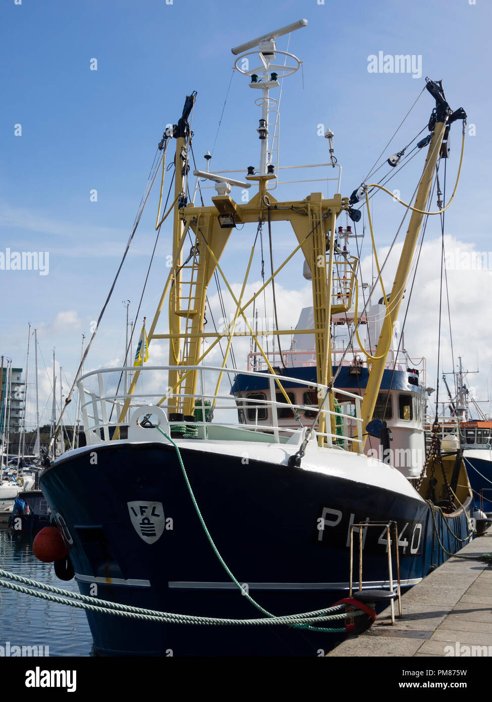 Plymouth harbour and trawlers hi-res stock photography and images - Alamy