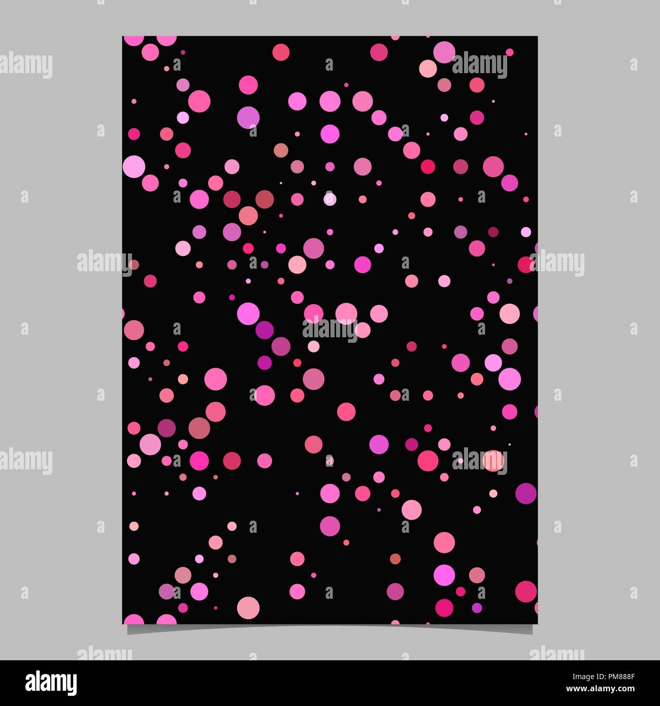 Pink dot pattern brochure background - vector stationery template design Stock Vector Image ...