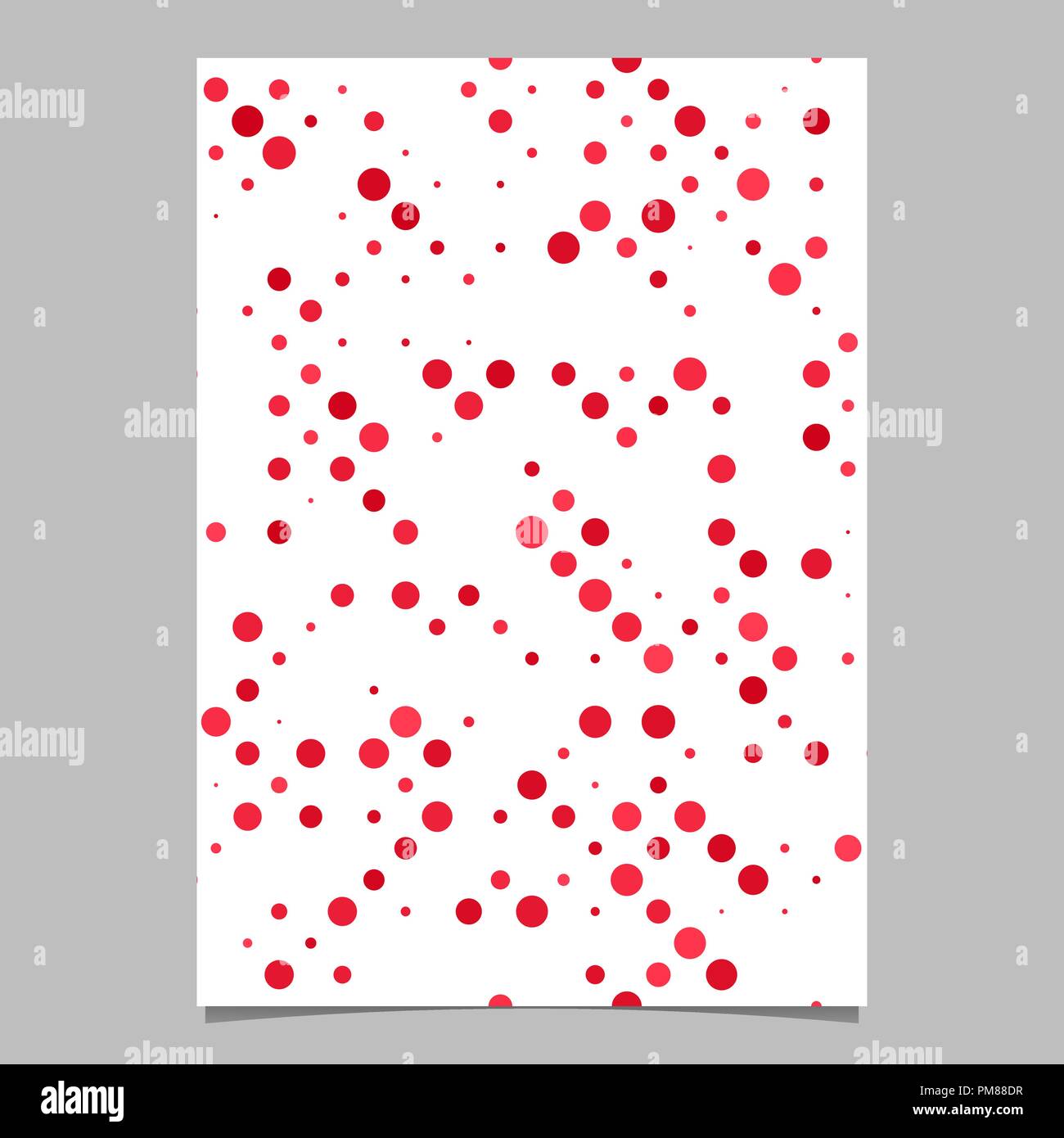 Red dot pattern brochure background - vector stationery template design ...