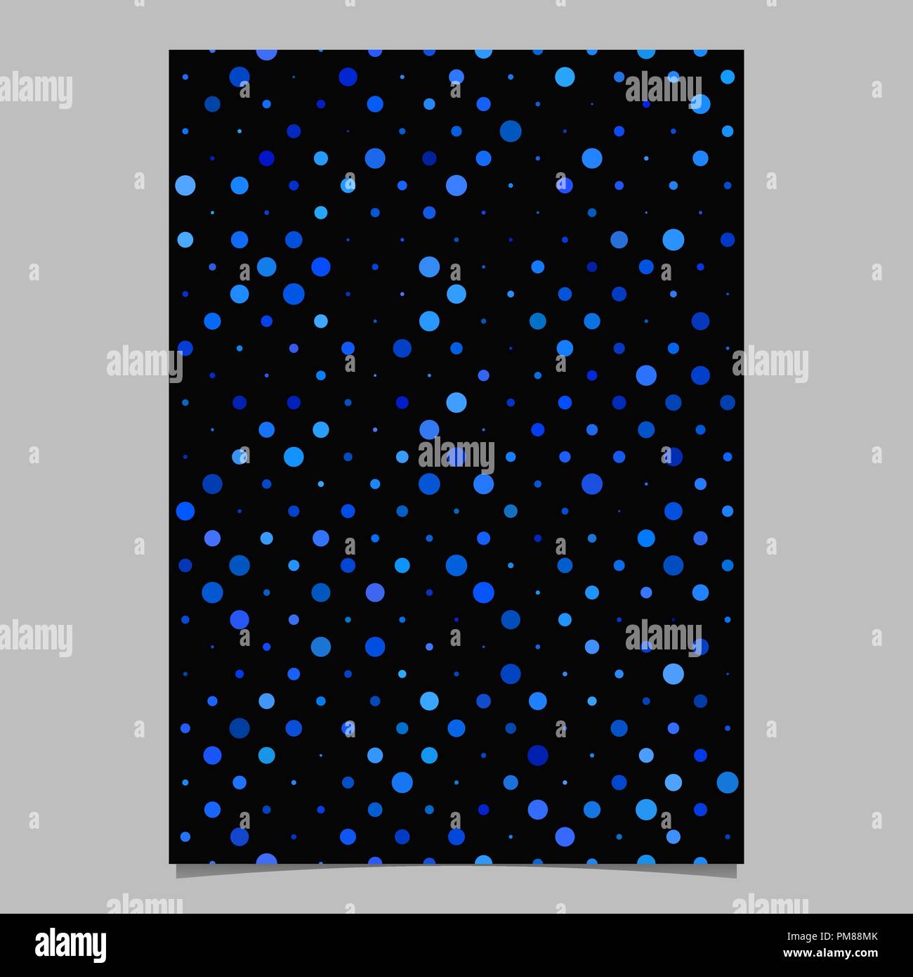 Blue abstract dot pattern brochure background - vector template design Stock Vector Image & Art ...