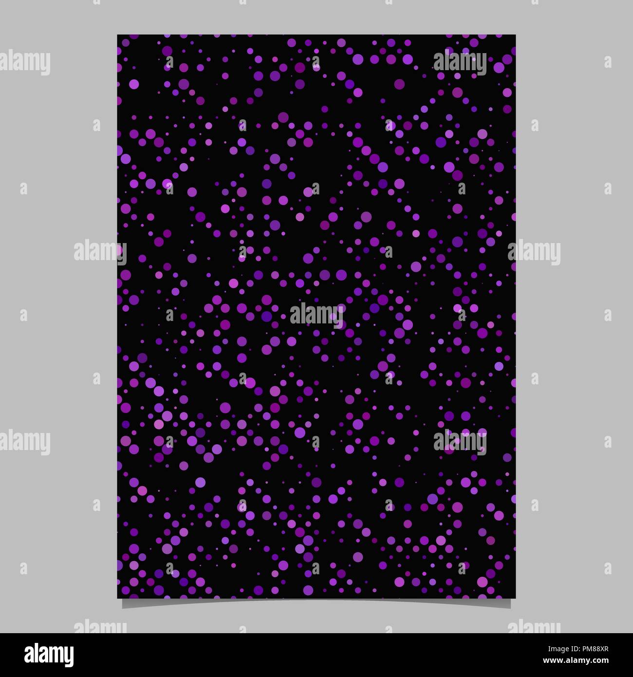 Dot pattern poster template - vector page background with dots Stock ...