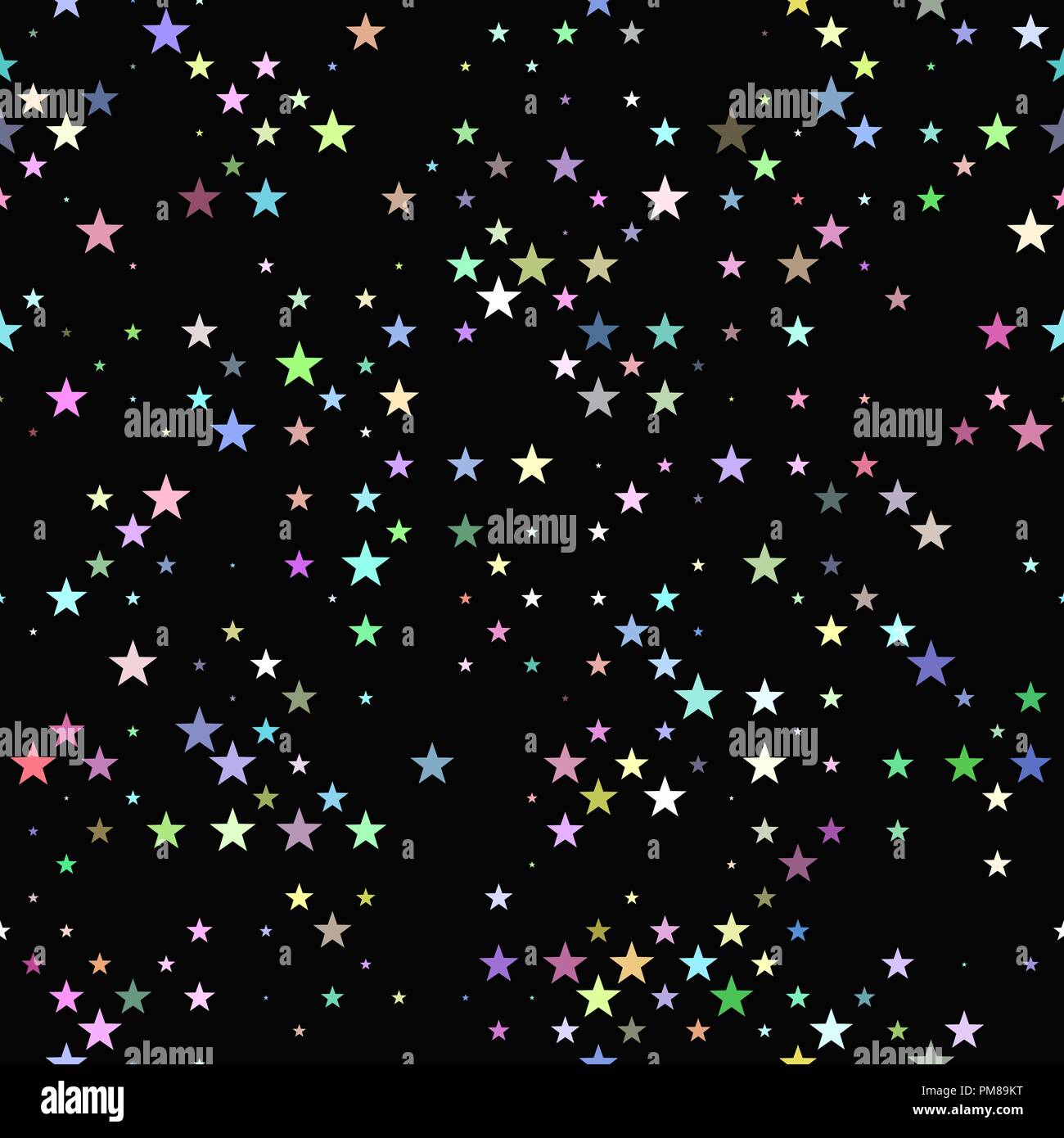 Multicolored seamless star pattern background - vector design Stock ...