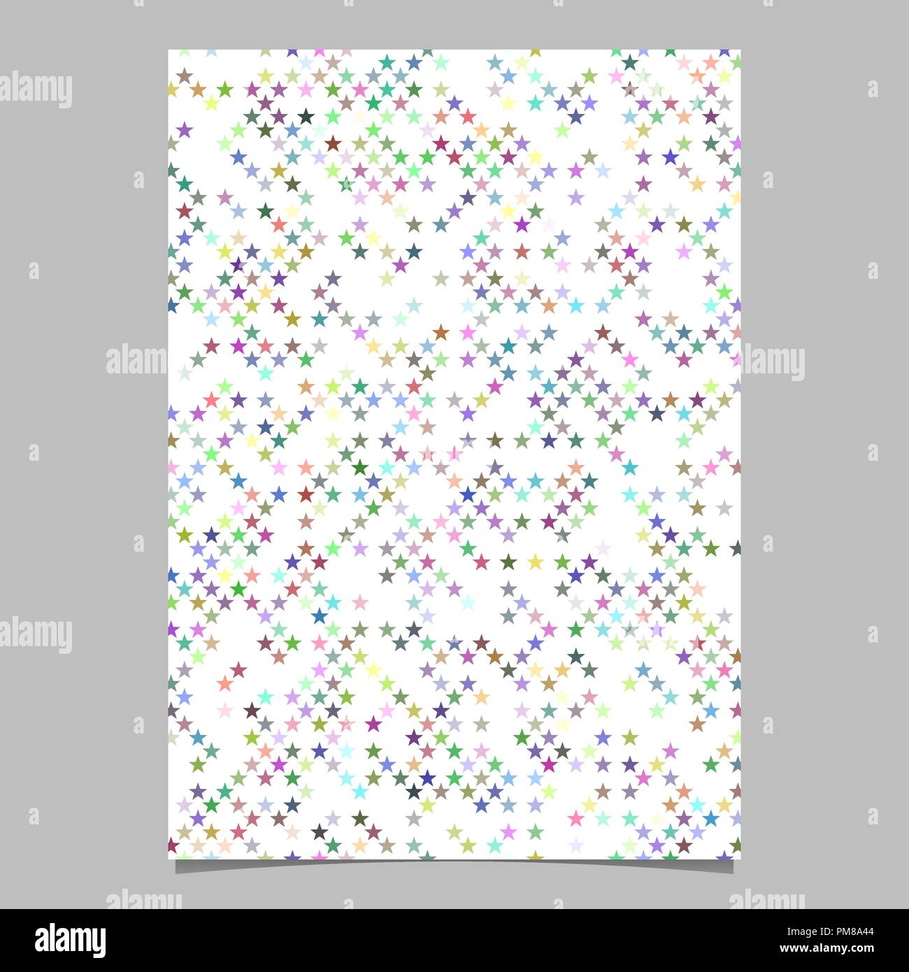 Multicolored star shape pattern background brochure template design ...